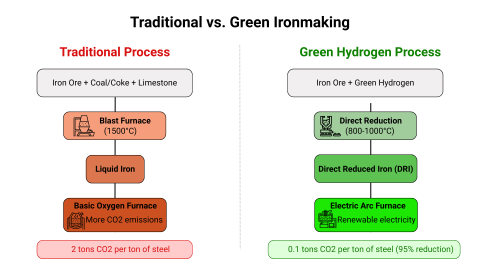 Green Iron and Steel | Green Hydrogen Organisation